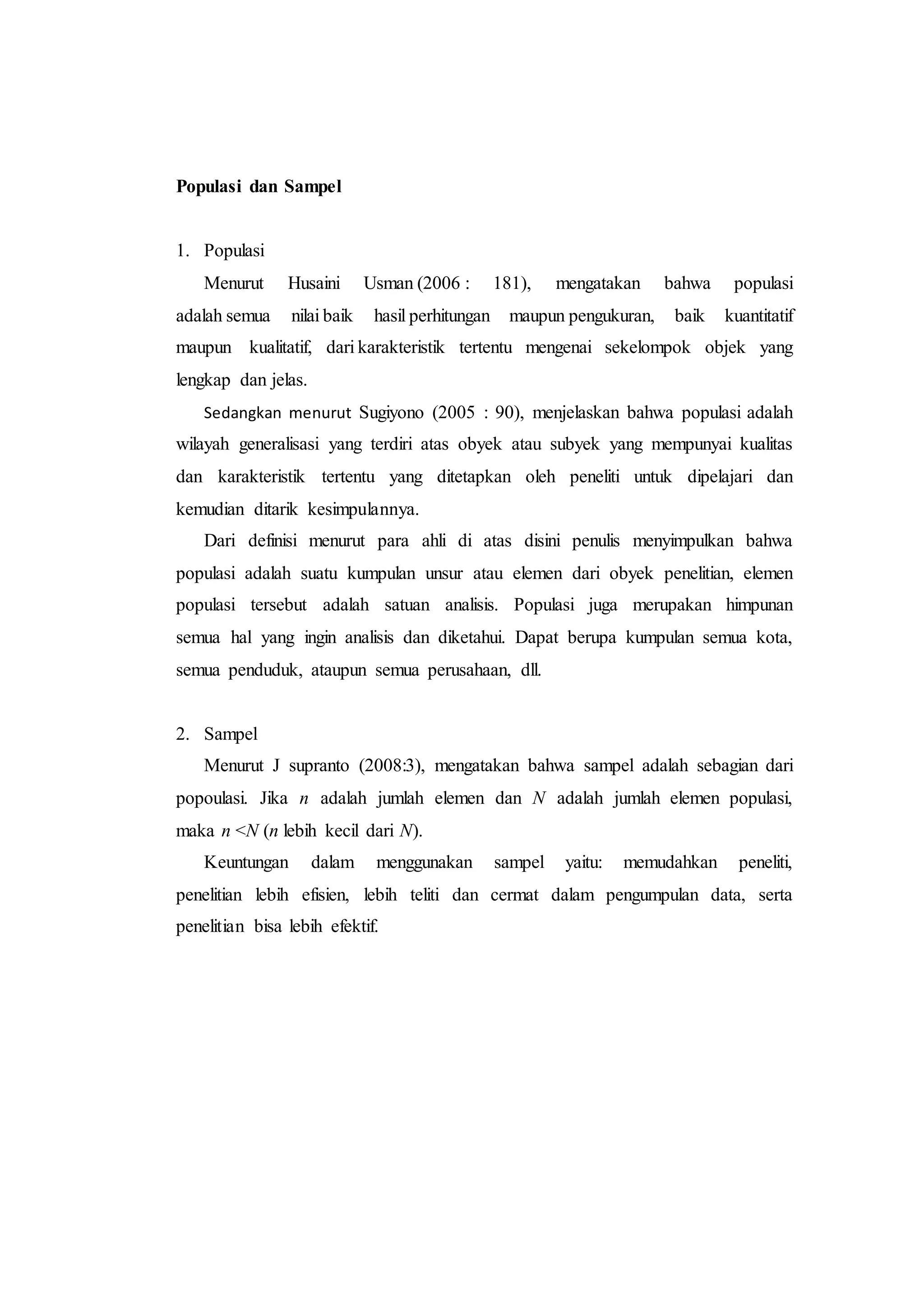 Populasi dan sampel | DOCX