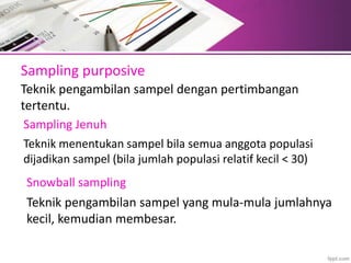Populasi, sampel, validitas dan reliabilitas instrumen | PPT