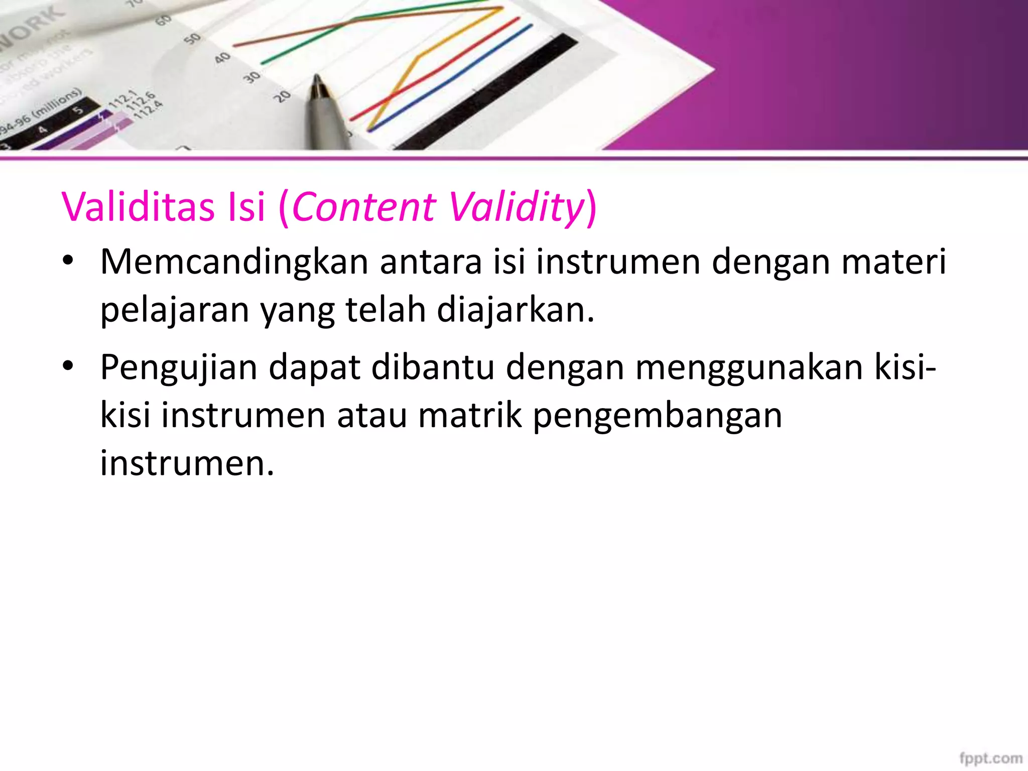 Populasi dan sampel validitas dan reliabilitas | PPTX