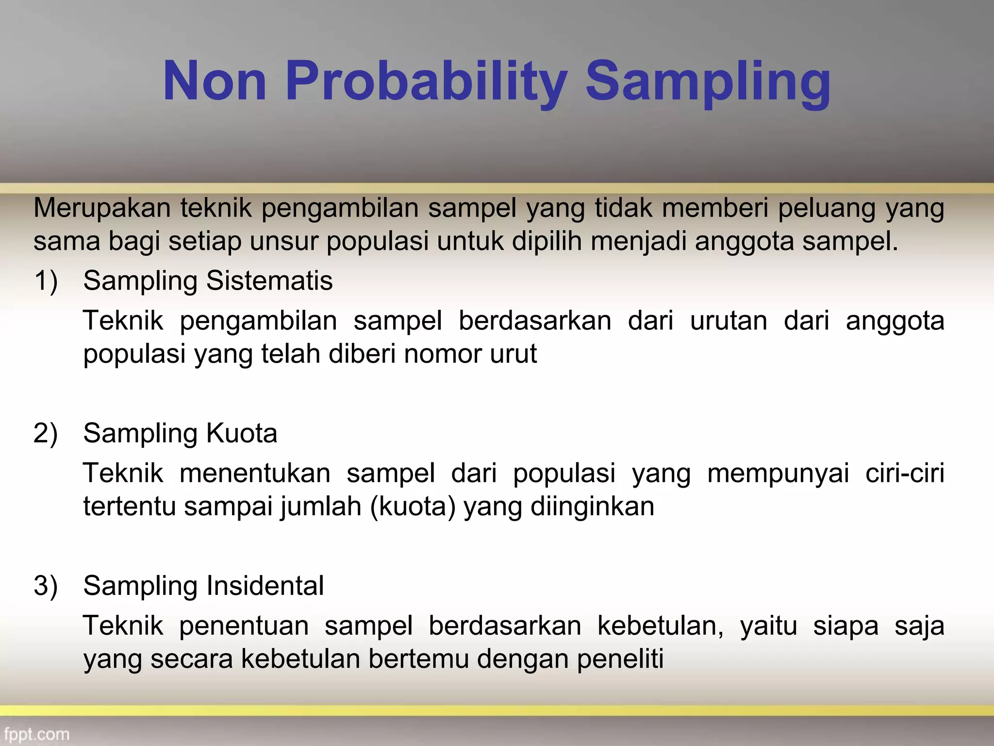 Populasi dan sampel irma | PPTX