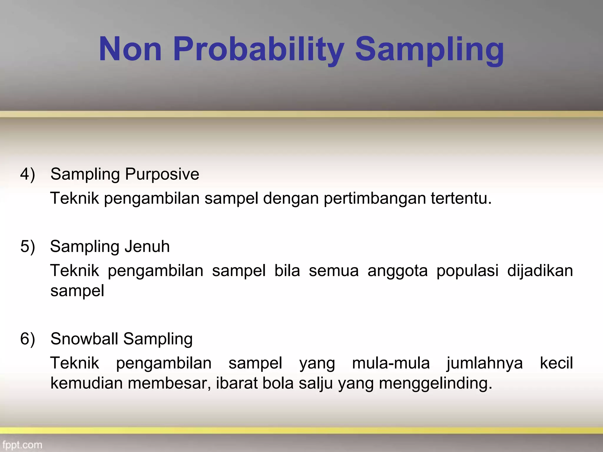 Populasi dan sampel irma | PPTX