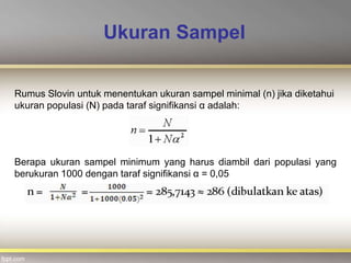Populasi dan sampel irma | PPTX