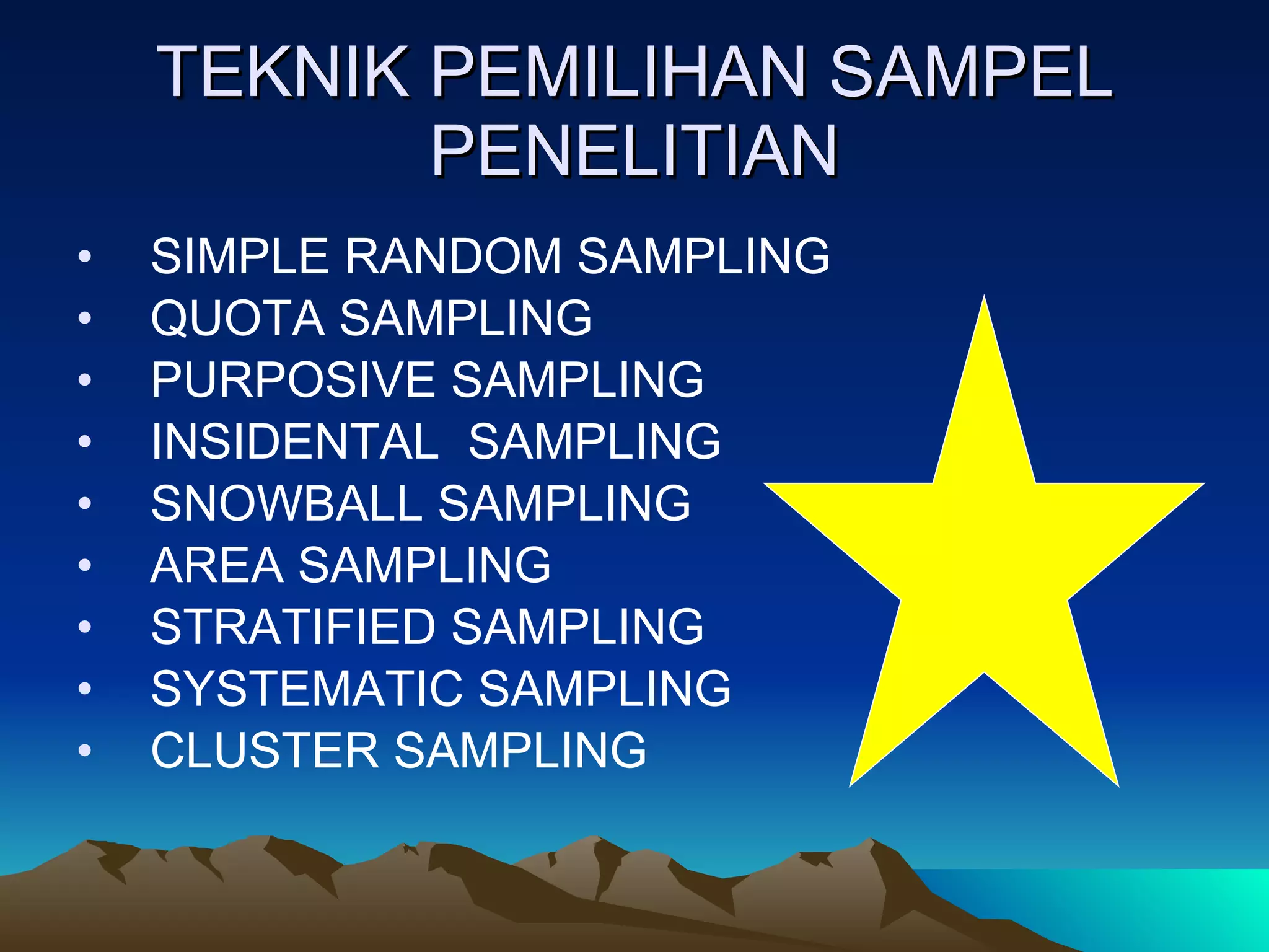 Populasi dan sampel penelitian | PPT
