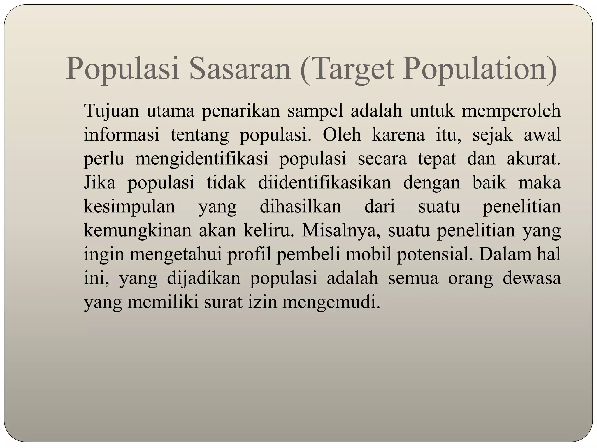 Populasi dan sample | PPT