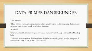 Populasi, sampel, dan data | PPT