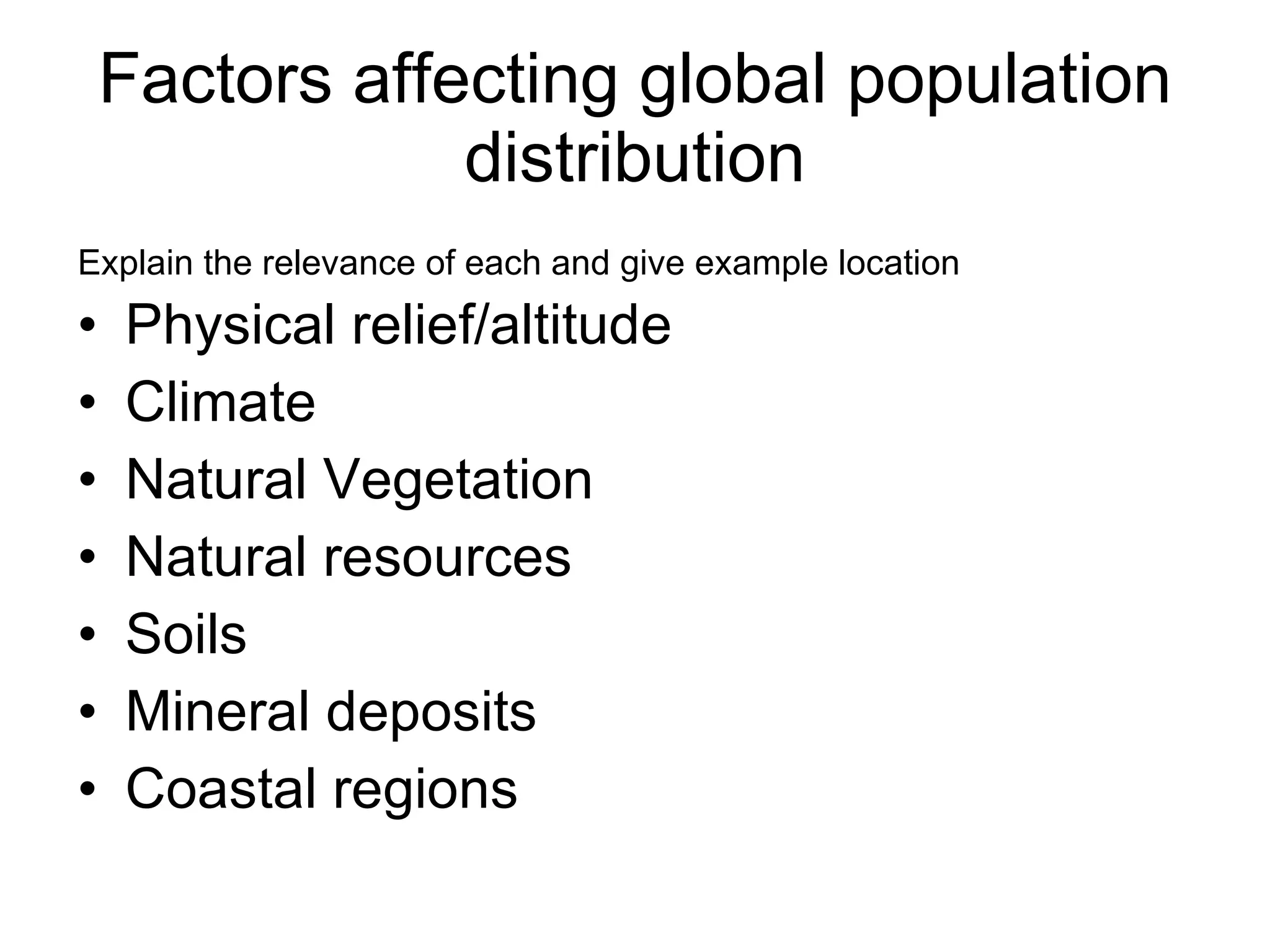 Population 1 Global Distribution | PPT