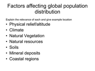 Population 1 Global Distribution | PPT