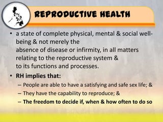 Reproductive Health and Population | PPTX