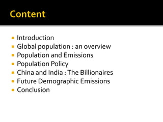Population and Climate Change | PPTX