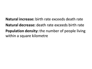Population AS A-Level geography | PPTX