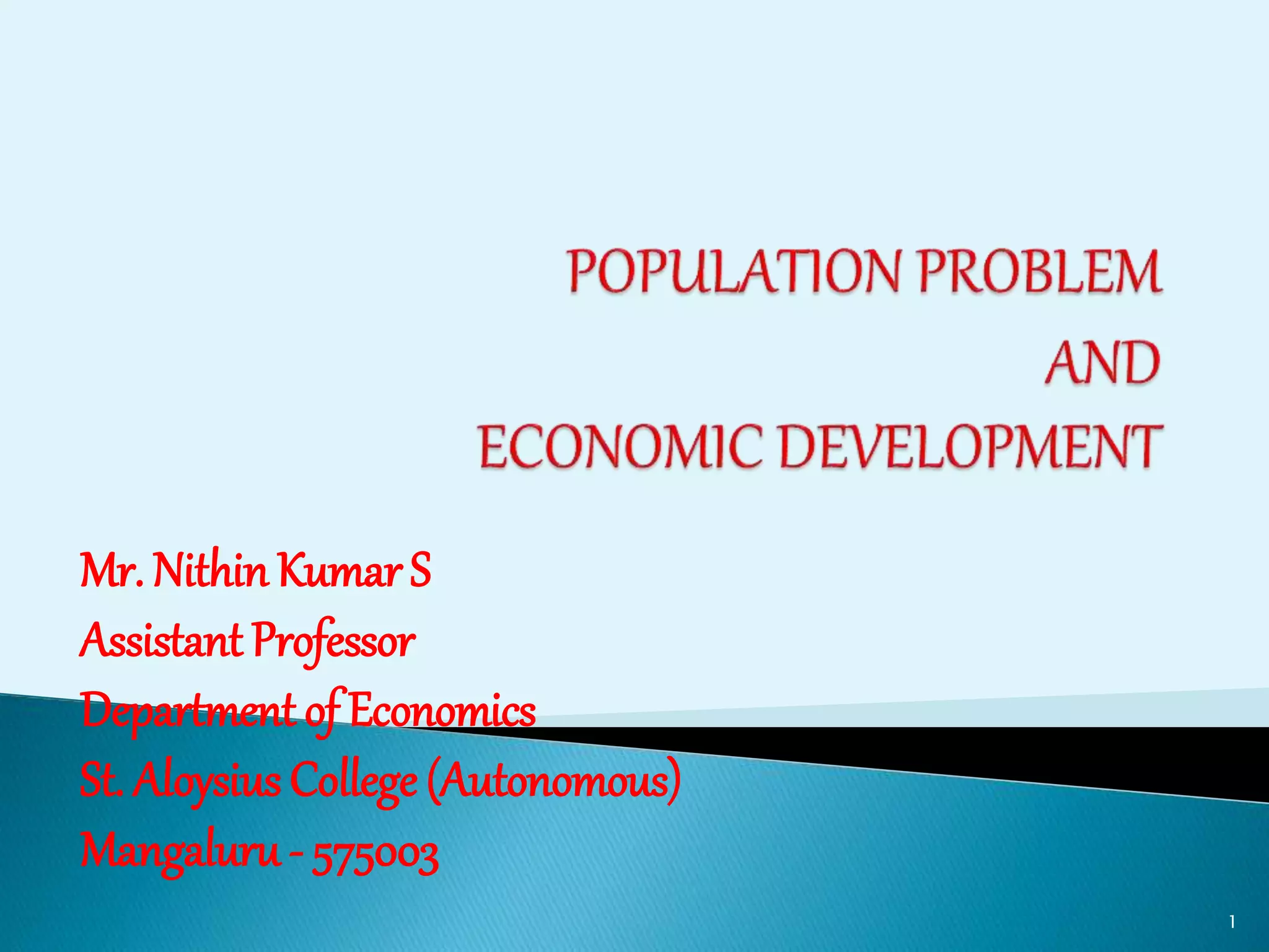 Population and Economic Development | PPTX