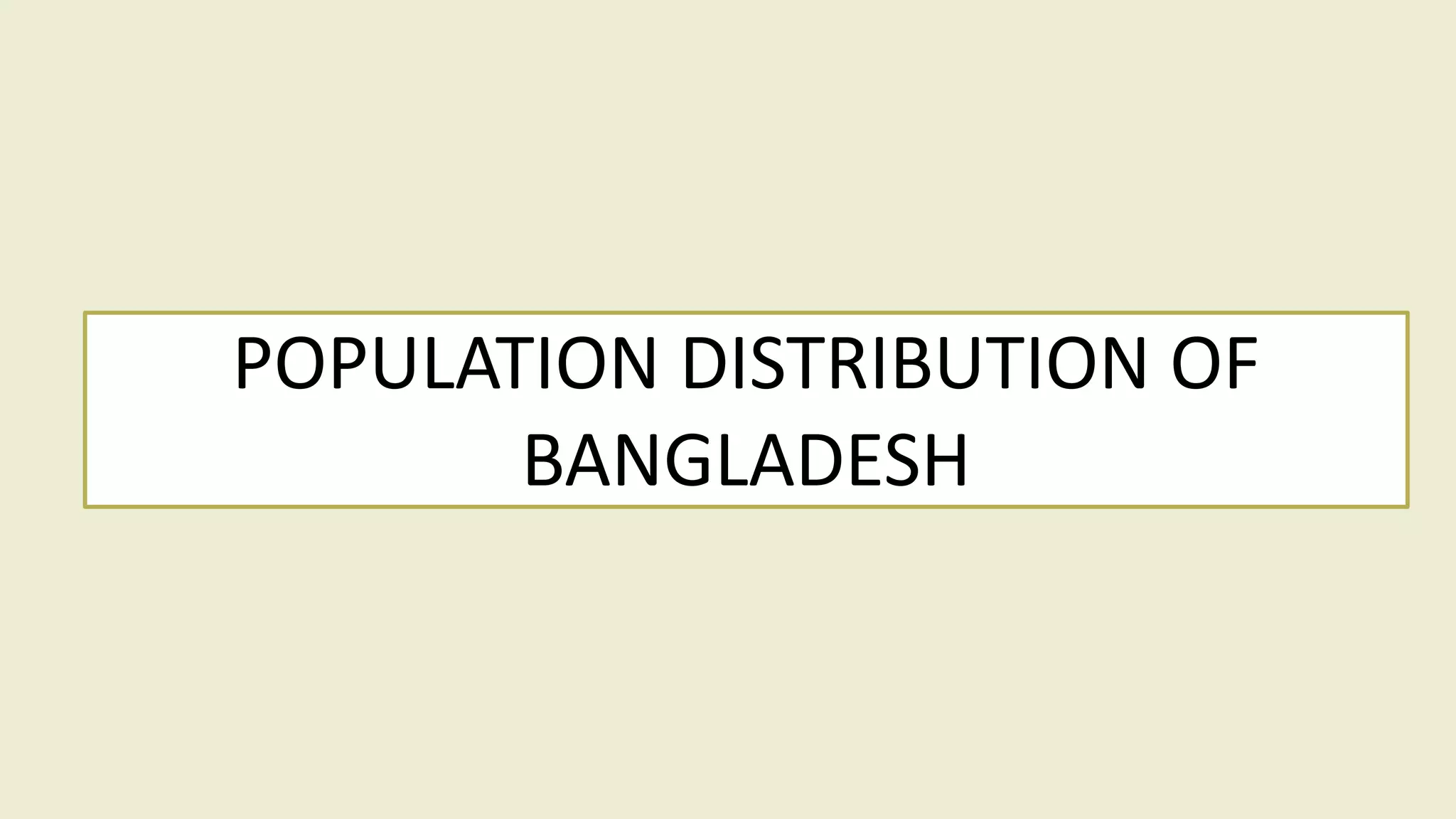 Population of Bangladesh | PPTX