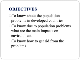 Population problems in developed countries | PPTX