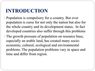 Population problems in developed countries | PPTX