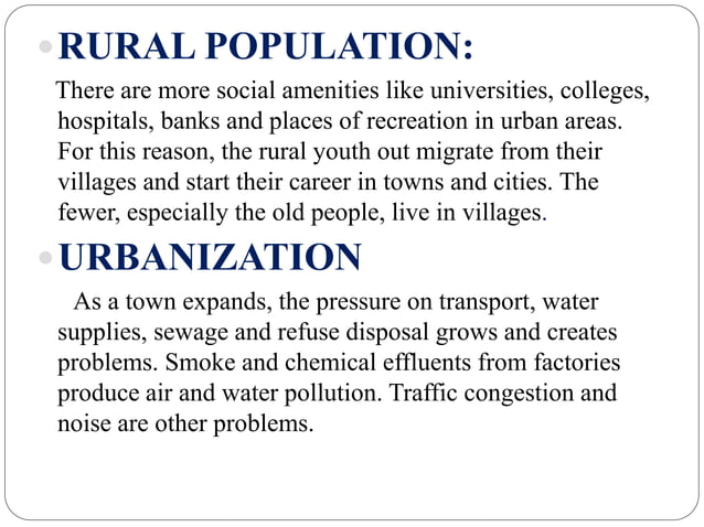 Population problems in developed countries | PPTX