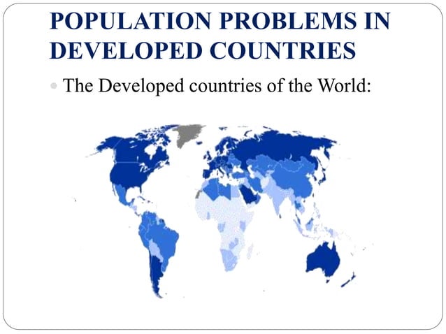 Population problems in developed countries