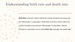 POPULATION AND DEVELOPMENT (CONCEPTS, TRENDS, ETC)pptx | PPTX