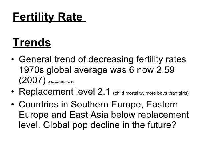 Population 4 - Changing fertility rates