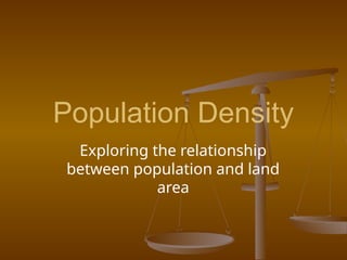 Population-Density and factors affecting it | PPTX