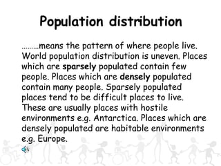 Population Distribution Definition