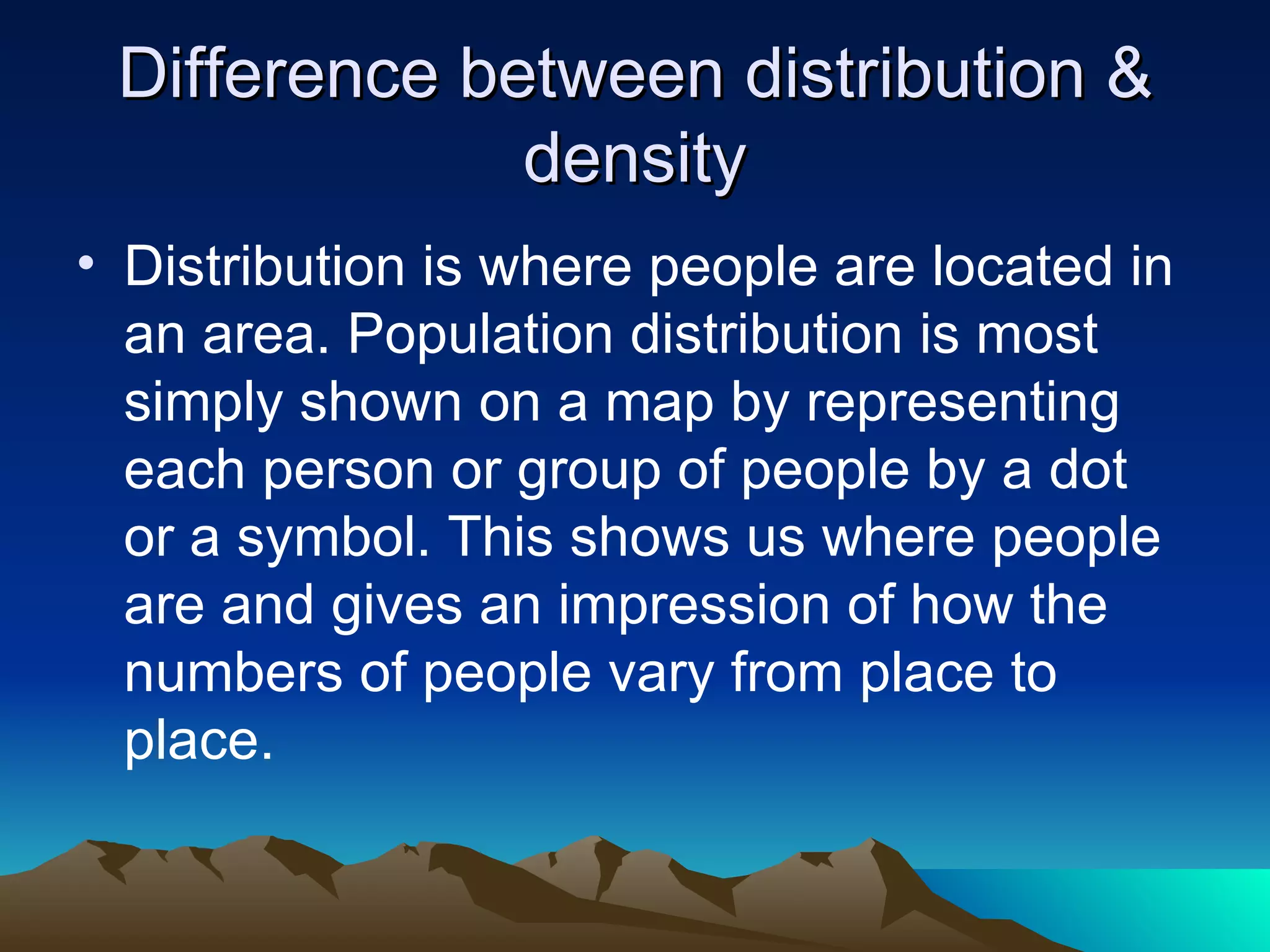 Population Distribution & Density | PPT