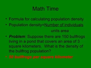 Population Ecology Intro | PPT