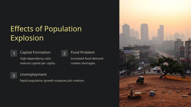 Population Explosion in India Threats to Sustainable Development | PPTX