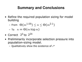 Population sizing for entropy-based model buliding In genetic algorithms | PPT