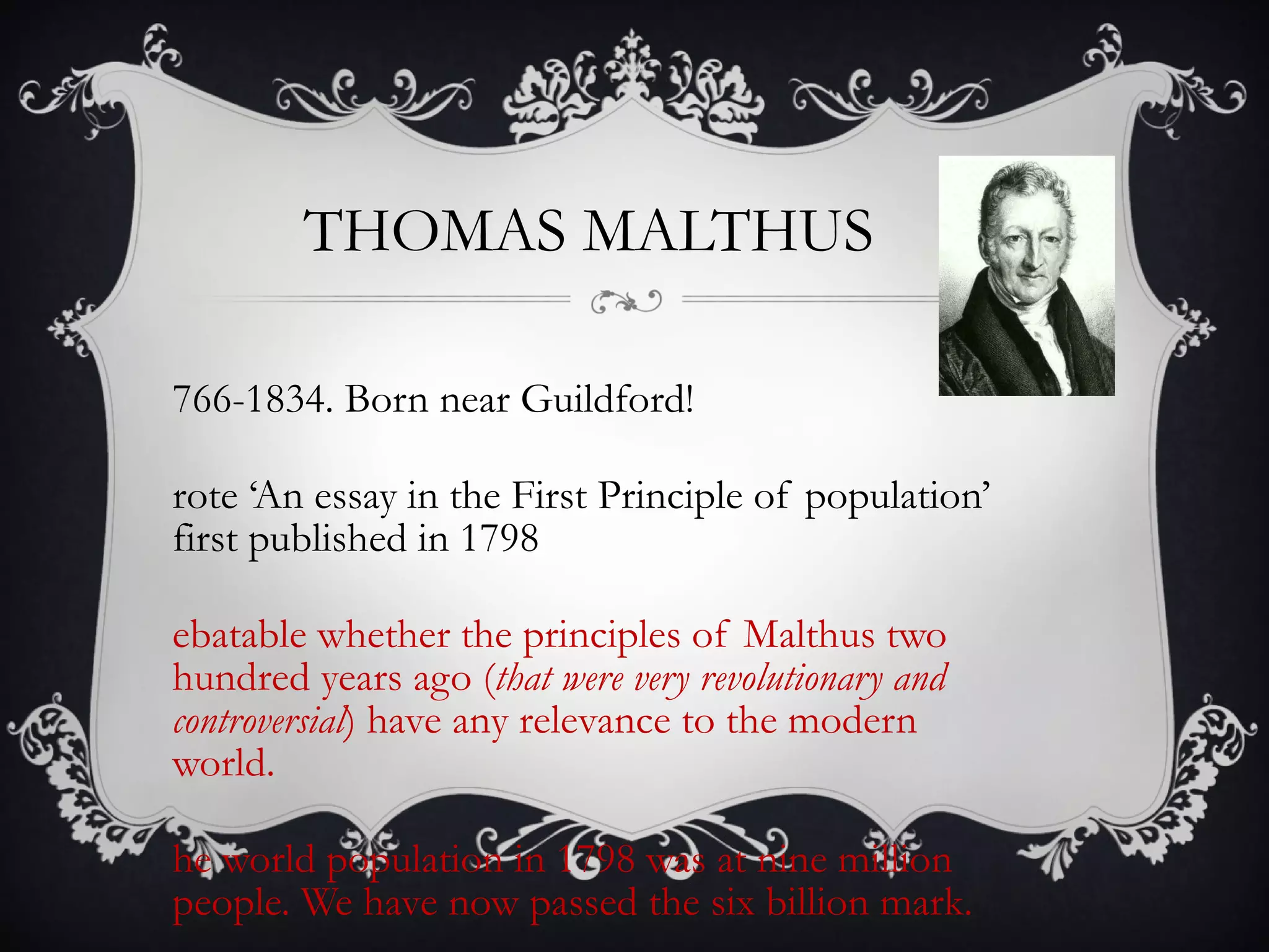 Population theories of malthus and boserup | PPT