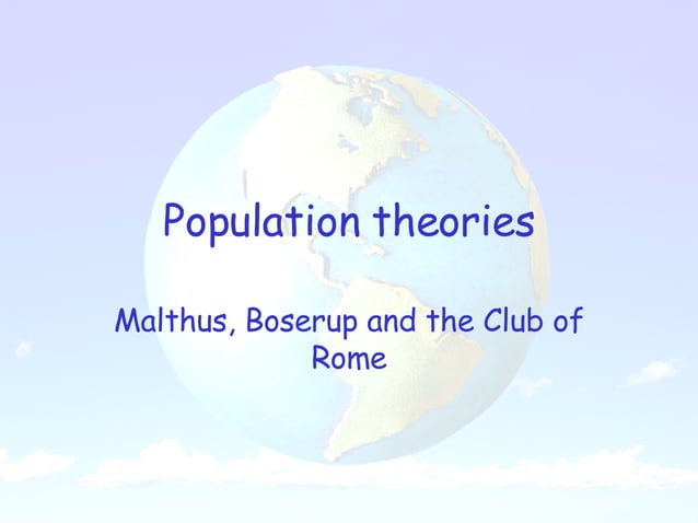 Population Theories | PPT | Agriculture | Industries