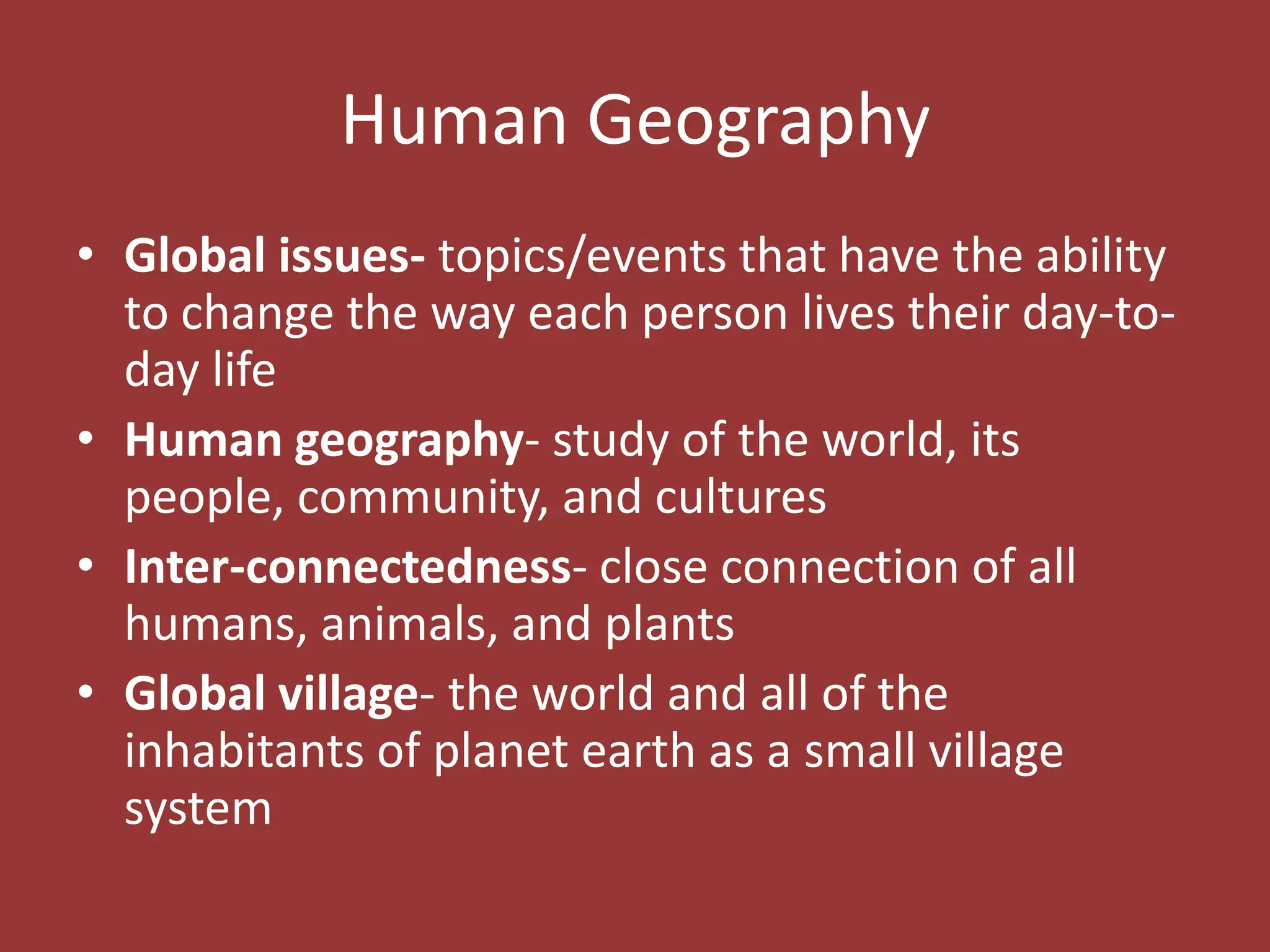 Human Geography Intro | PPT