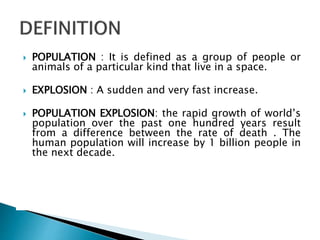 Population explosion M.SC, 2019 | PPT