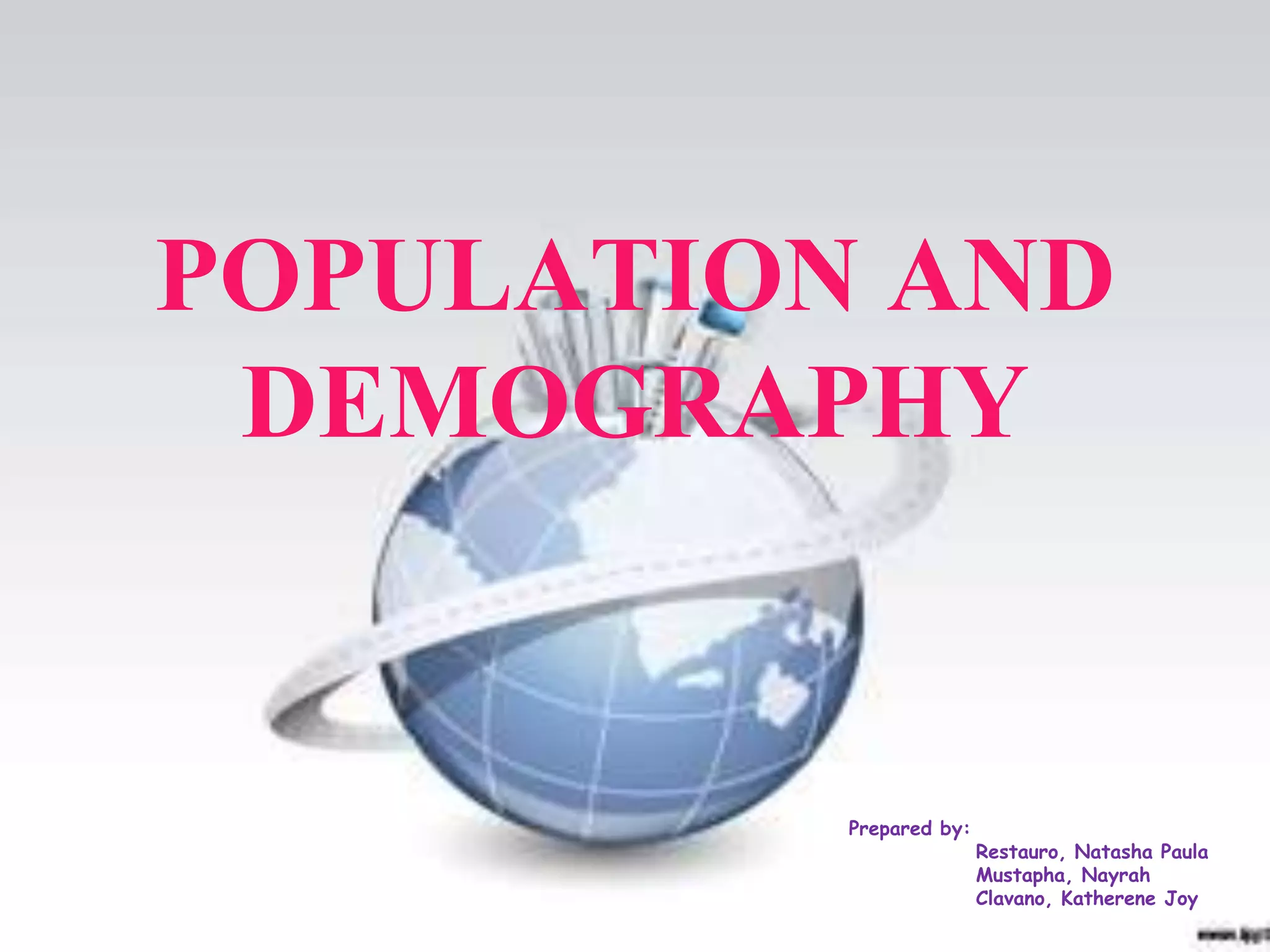 Population and demography | PPTX
