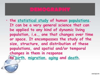 Population and demography | PPTX