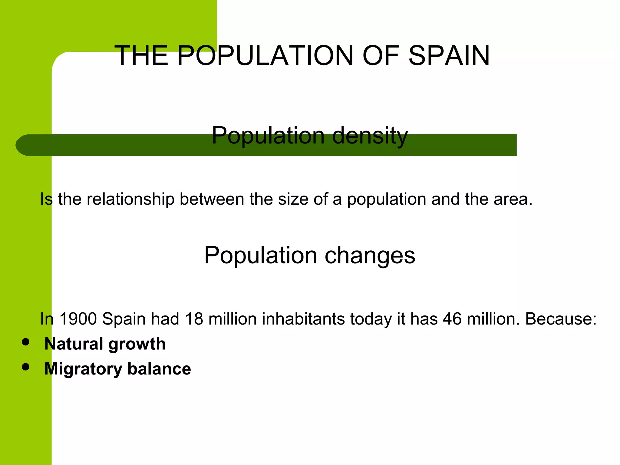 Population and economic sectors in spain andres | PPS