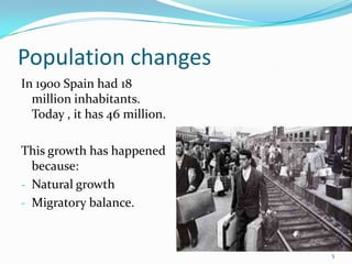 Population and economic sectors in Spain by Raul | PPT