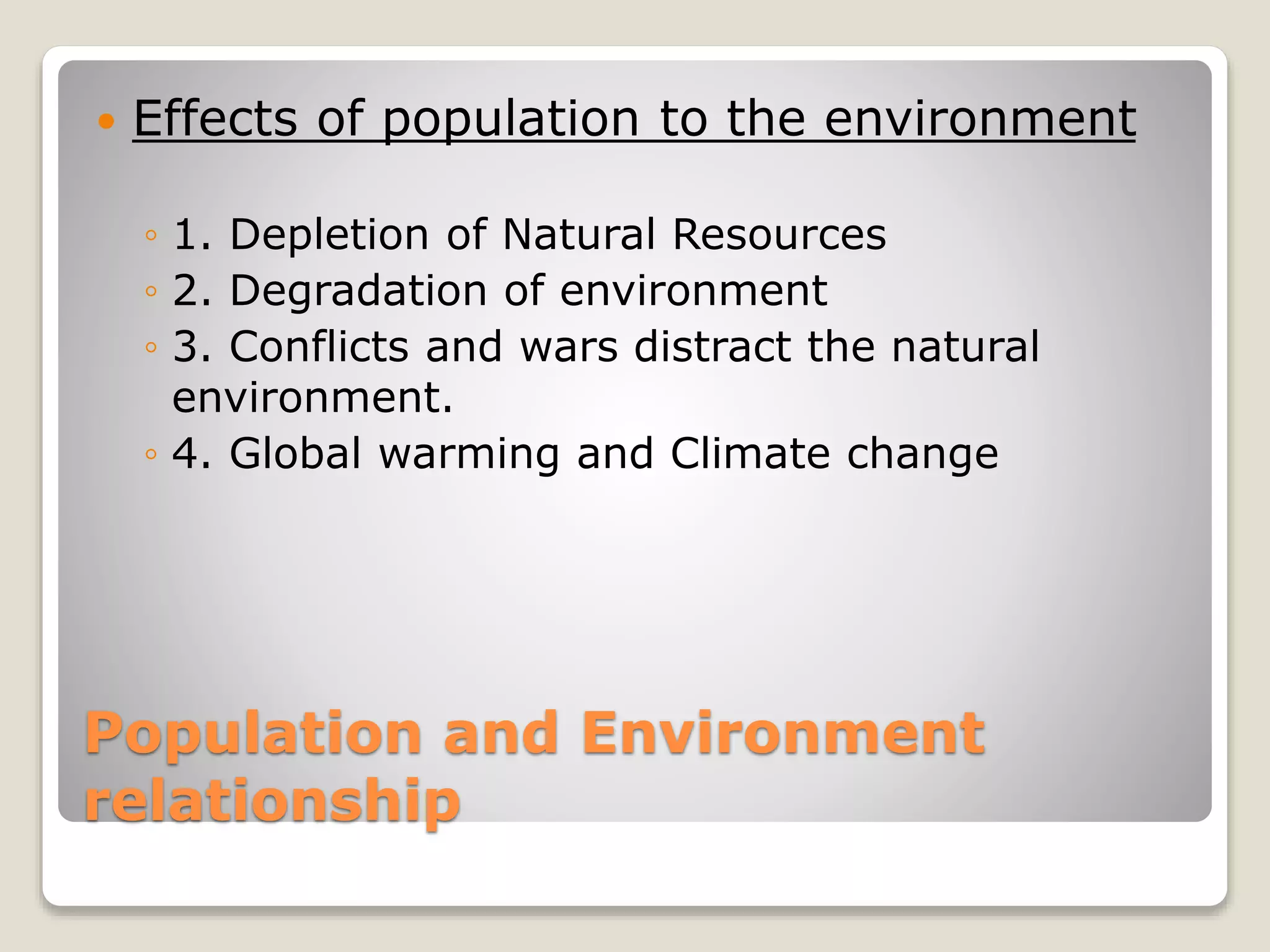 Population and environment | PPTX