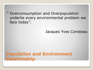 Population and environment | PPTX