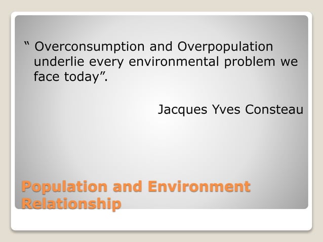 Population and environment | PPTX | Environment | Science