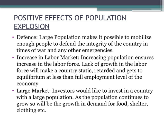 Population And Its Impact On Economy Pptx