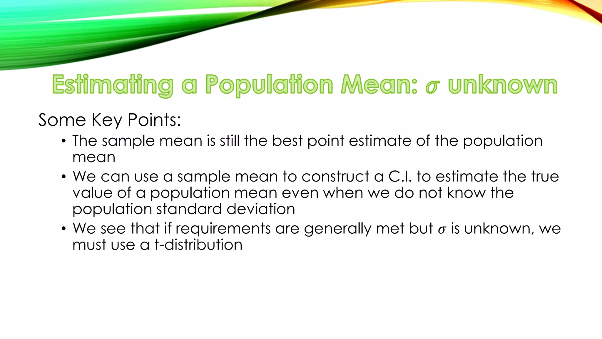 Population And Sample Mean Pdf Standardized Testing Educational Assessment