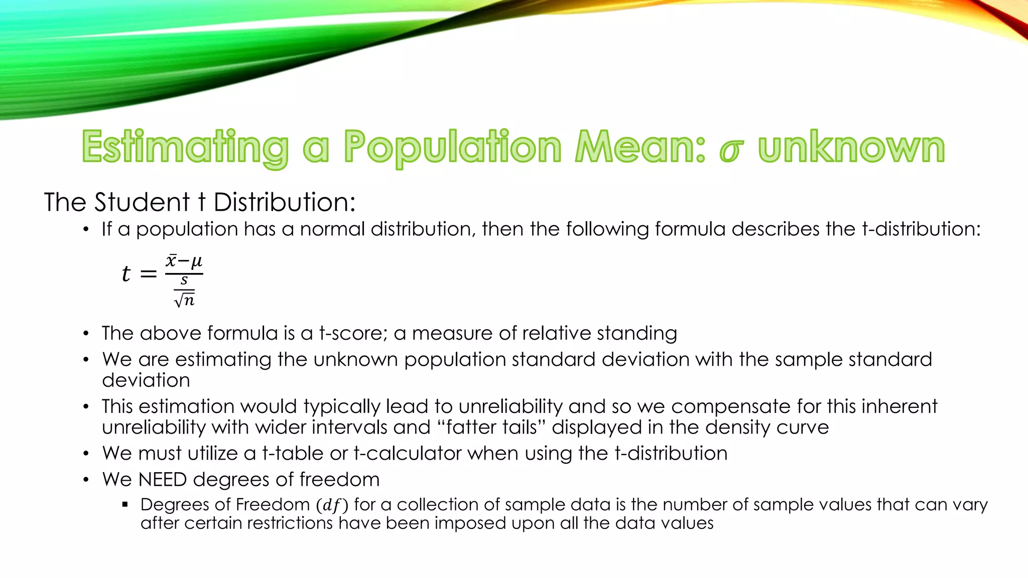 Population and sample mean | PDF