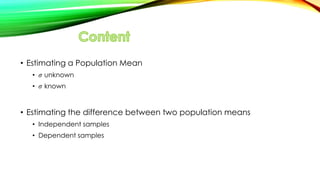 Population and sample mean | PDF