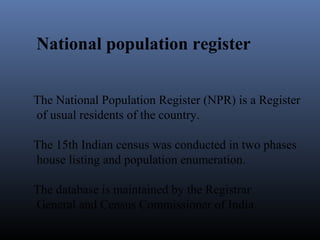 Population census in india | PPT