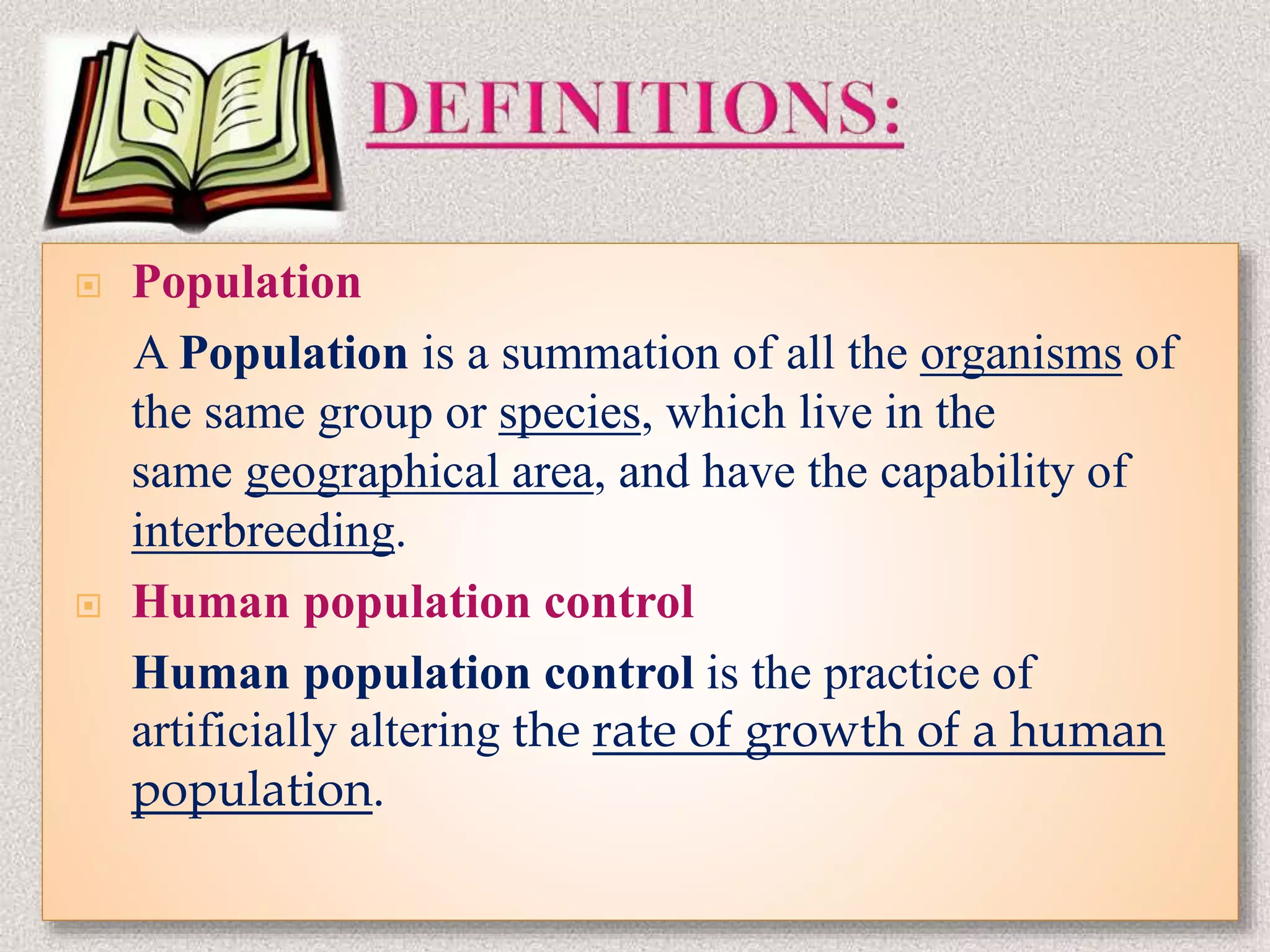Population Control and Related Health Programmes | PPTX
