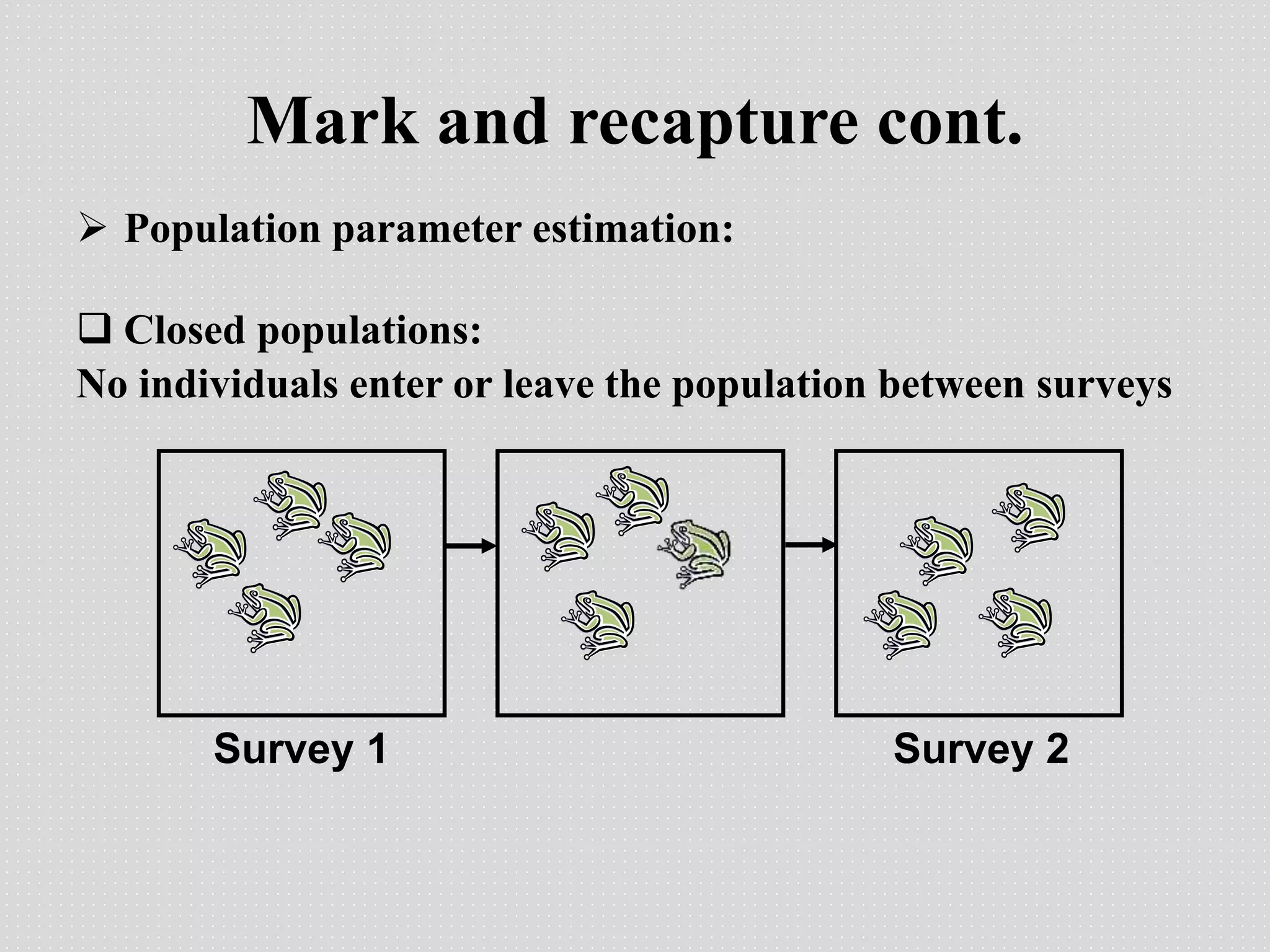 Population counting method line transect, point count, mark and ...
