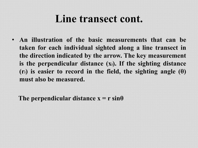 Population Counting Method Line Transect Point Count Mark And