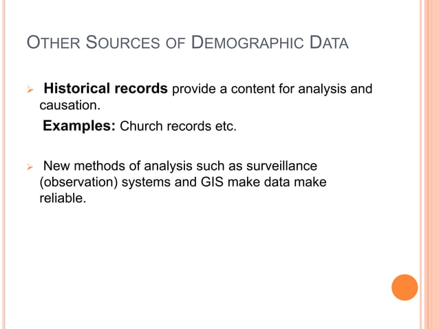 Population data sources | PPTX | Geography | Science
