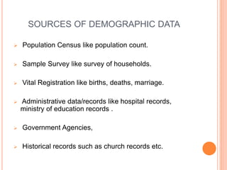 Population data sources | PPTX
