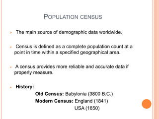 Population data sources | PPTX